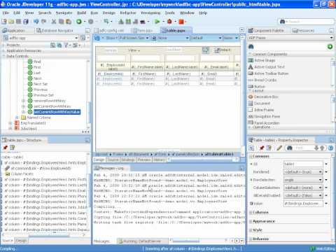 Selecting a Row in a Table to Pass to Another Page | Shay Shmeltzer's Oracle JDeveloper and ADF Blog