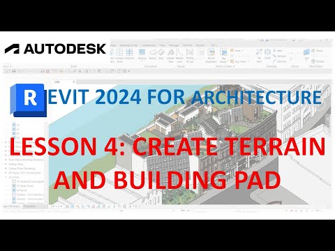REVIT 2024 FOR ARCHITECTURE FOR BEGINNERS 4: CREATE TERRAIN AND BUILDING PAD | LEARNING WITH RICH