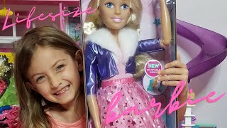 Barbie Doll Unboxing with Olivia (Princess, Life Size 28 inches) 2020