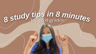 8 STUDY TIPS FOR STRAIGHT As!!! MY TOP 8 STUDY TIPS FOR GOOD GRADES