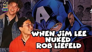 JIM LEE NUKES ROB LIEFELD FROM ORBIT - CAPTAIN AMERICA HEROES REBORN - 90s comics