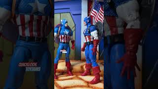 FaceOff: CAPTAIN AMERICA Mafex Vs. Marvel Legends QUICK LOOK Superhero Toys Review