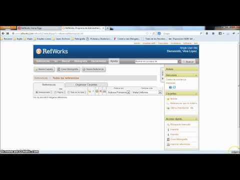 Tutorial RefWorks – Primera Parte – EL DOCUMENTALISTA AUDIOVISUAL