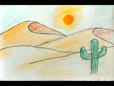 How to Draw A Desert Landscape Step by Step – I'm Youtuber – Follow my ...