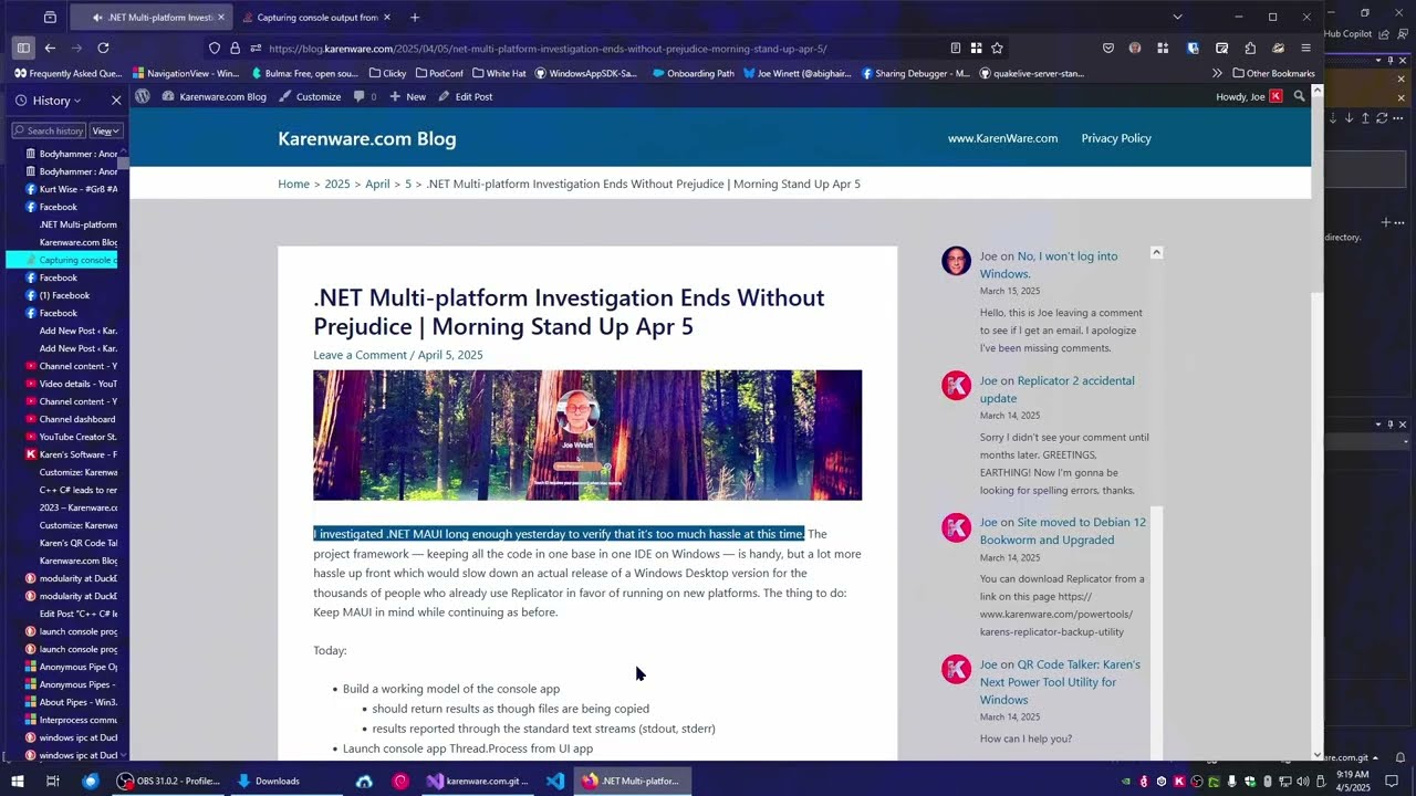 .NET Multi-platform Investigation Ends Without Prejudice | Morning Stand Up Apr 5 – Karenware ...