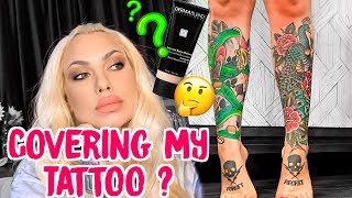 Covering my tattoo with makeup? will it work? LETS TRY! Tattoo Coverup - Tattoo Tour | Bailey Sarian