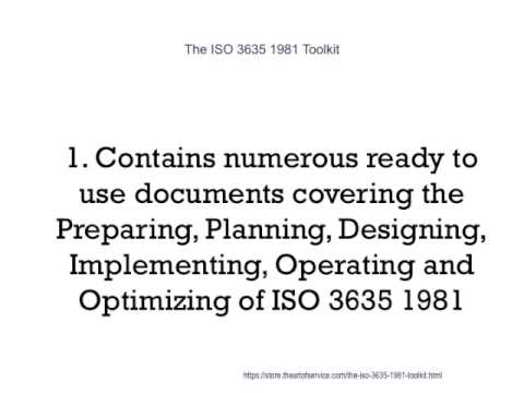 ISO 3635 1981: how to describe improvements in ISO 3635 1981 deliverables | Design Thinking