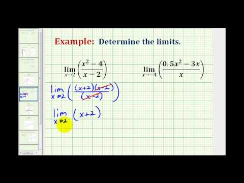 Example 3: Determine Limits Analytically by Factoring | Math Help from ...
