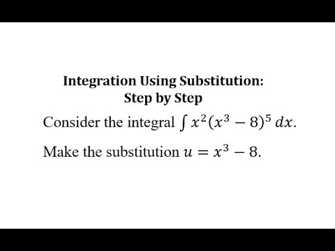 Indefinite Integration Using Substitution: Step by Step | Math Help ...