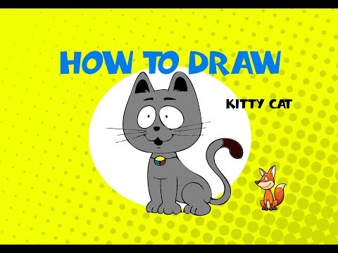 How to draw a Kitty Cat – STEP BY STEP GUIDE – ART LESSON – Tabby Cat ...