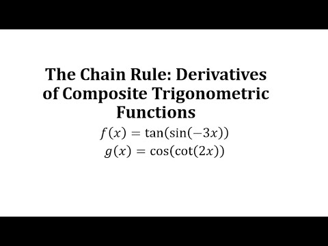 The Chain Rule: Derivatives of Composite Trigonometric Functions | Math Help from Arithmetic ...
