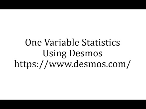 One Variable Statistics Using Desmos | Math Help from Arithmetic through Calculus and beyond