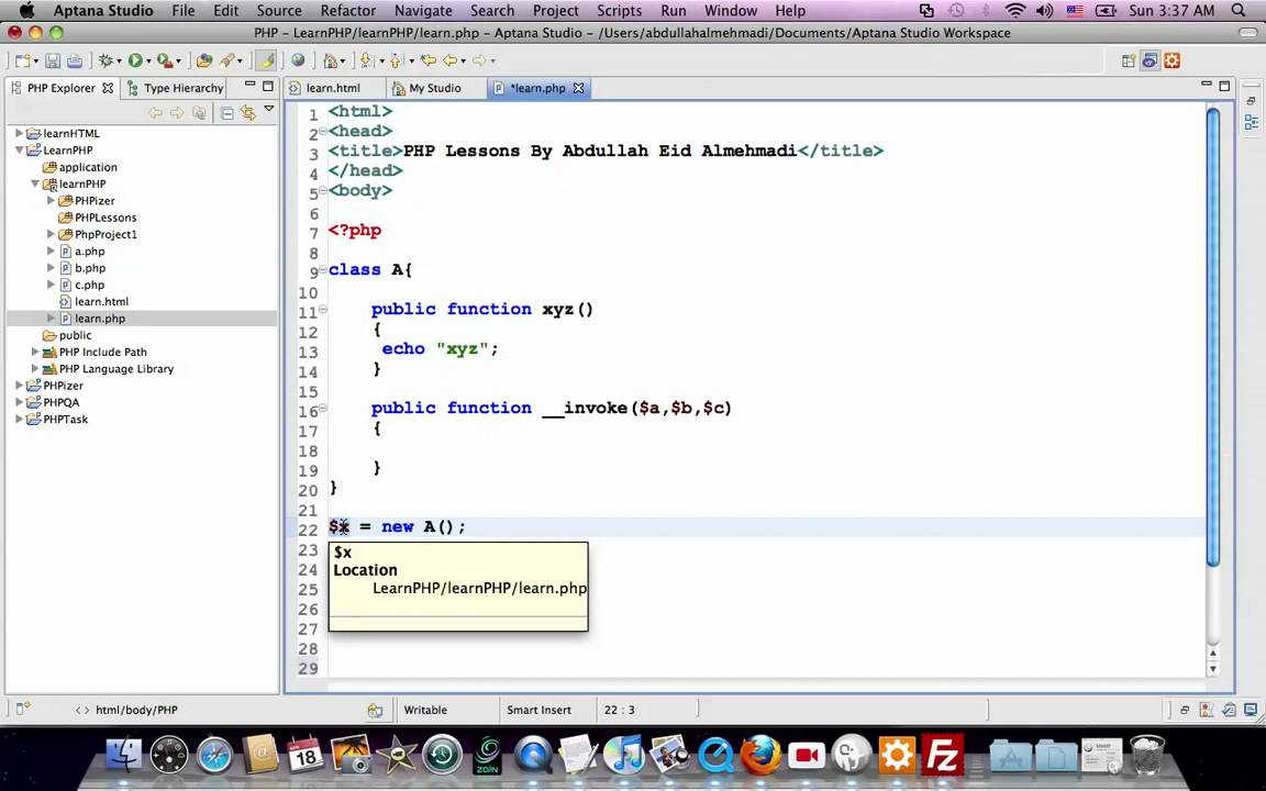 invoke Magic Function | PHP 101
