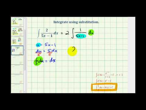Ex 4: Integration Using Substitution | Math Help from Arithmetic through Calculus and beyond