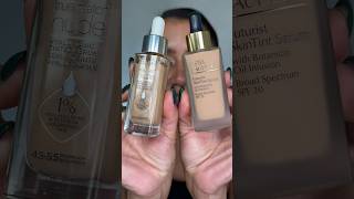 DUPE? #esteelauder vs #loreal Skin Tint #drugstoremakeup #highendmakeup #dupes #skintint #foundation