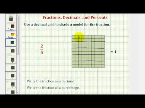 Ex 1: Write Fraction as a Decimal and Percent using Decimal Grid Model | Math Help from ...