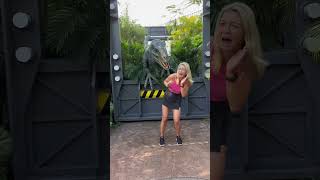 ????DINOSAUR ATTACKS Girl in Jurassic Park #shorts