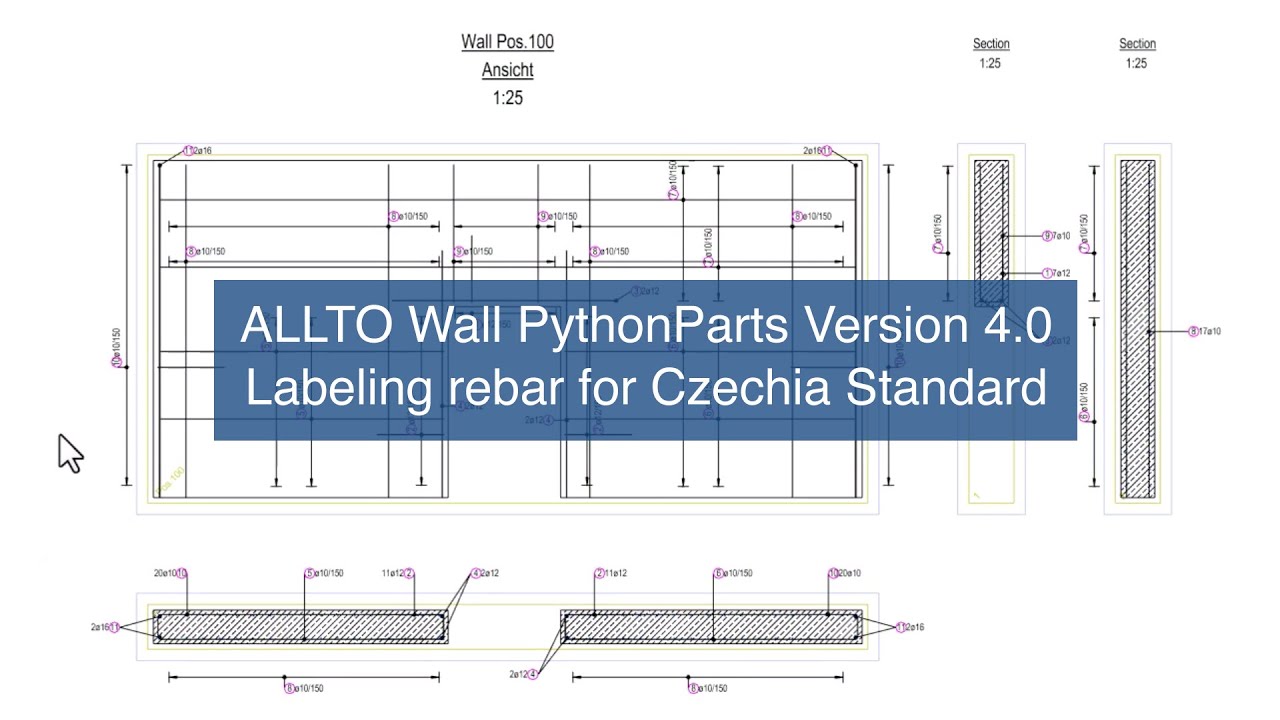 ALLPLAN Wall Reinforcement PythonParts - Developed by ALLTO