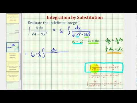 Ex: Indefinite Integral Involving Arcsine with Substitution | Math Help from Arithmetic through ...