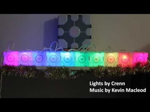 Companion Cube Christmas Lights Improved With Neopixels | Hackaday