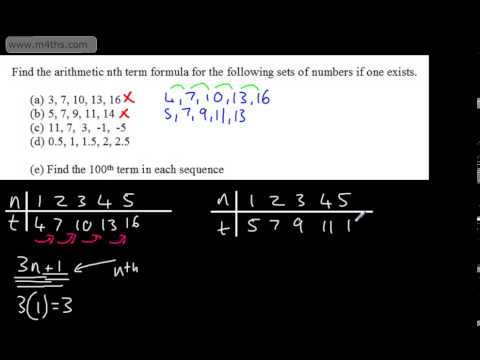 GCSE Maths – nth Term of a Linear (Arithmetic) Sequence (Foundation and Higher) on YouTube ...