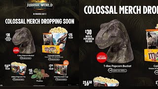 New Jurassic World Popcorn Buckets merchandise revealed by Cinemark