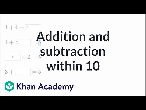 Addition and subtraction within 10 (video) | Khan Academy