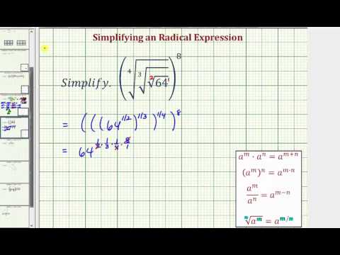Ex: Simplify a Radical Expression with Radicals Inside Radicals | Math ...