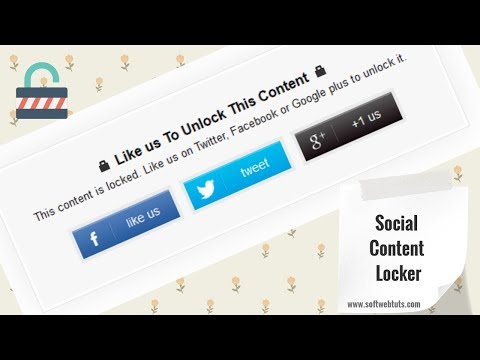 How to add social content locker to blogger | Softweb Tuts
