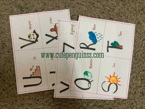 Alphabet flash cards – Cute Penguins