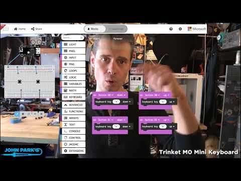 MakeCode Minute: Trinket M0 Keyboard @adafruit @johnedgarpark #adafruit @MSMakeCode: A New video ...