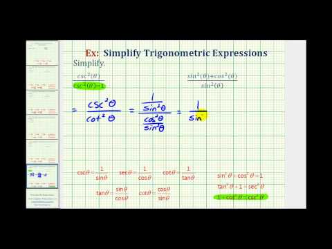 Ex 4: Simplify Trigonometric Expressions – Squared Terms | Math Help ...