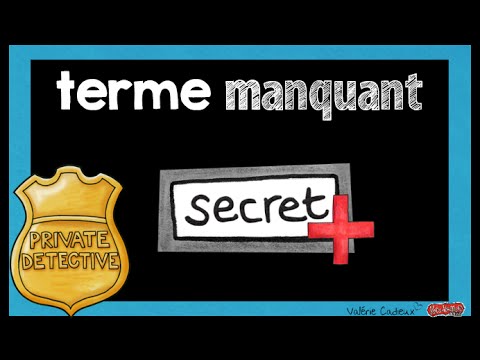 Les termes manquants – 3e année – La classe de 2e-3e