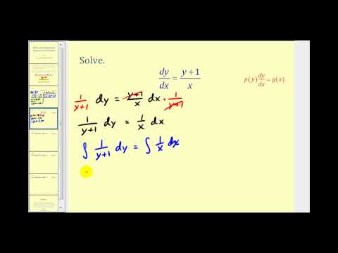 Differential Equations: Separation of Variables | Math Help from Arithmetic through Calculus and ...