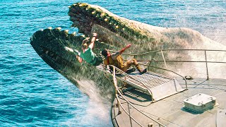 JURASSIC WORLD: REBIRTH "Mosasaur Attacks" Scene 4K