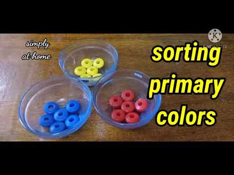 Autism Awareness and Help - Sorting primary colors Montessori activities