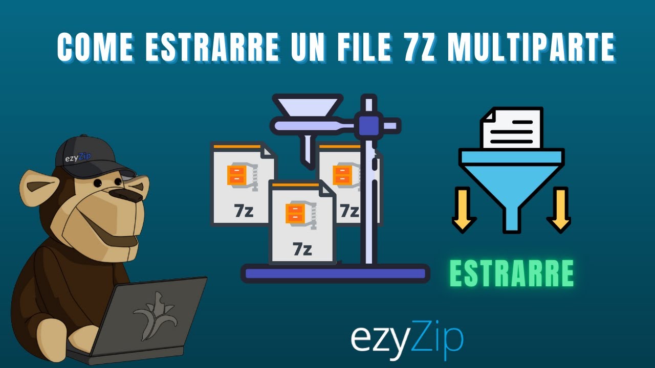 Estrarre file 7Z multiparti online (7z.001, 7z.002, ecc.) - ezyZip