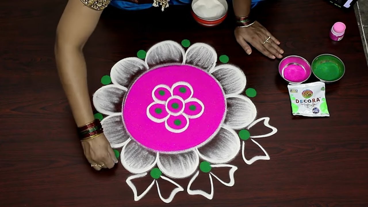 How to Make Beautiful Rangoli For Dussehra - Blouse Designs
