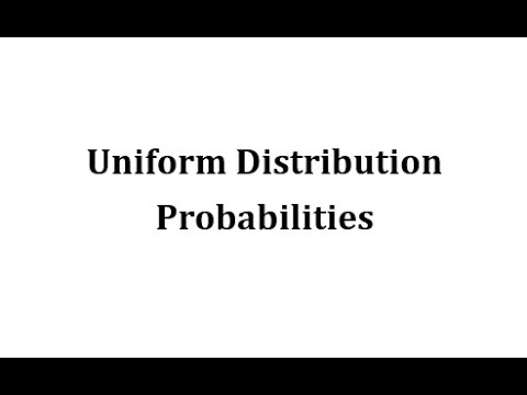 Uniform Distribution Probabilities | Math Help from Arithmetic through Calculus and beyond