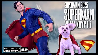 McFarlane Toys DC Multiverse Superman 2025 Movie Superman with Krypto Review | @TheReviewSpot