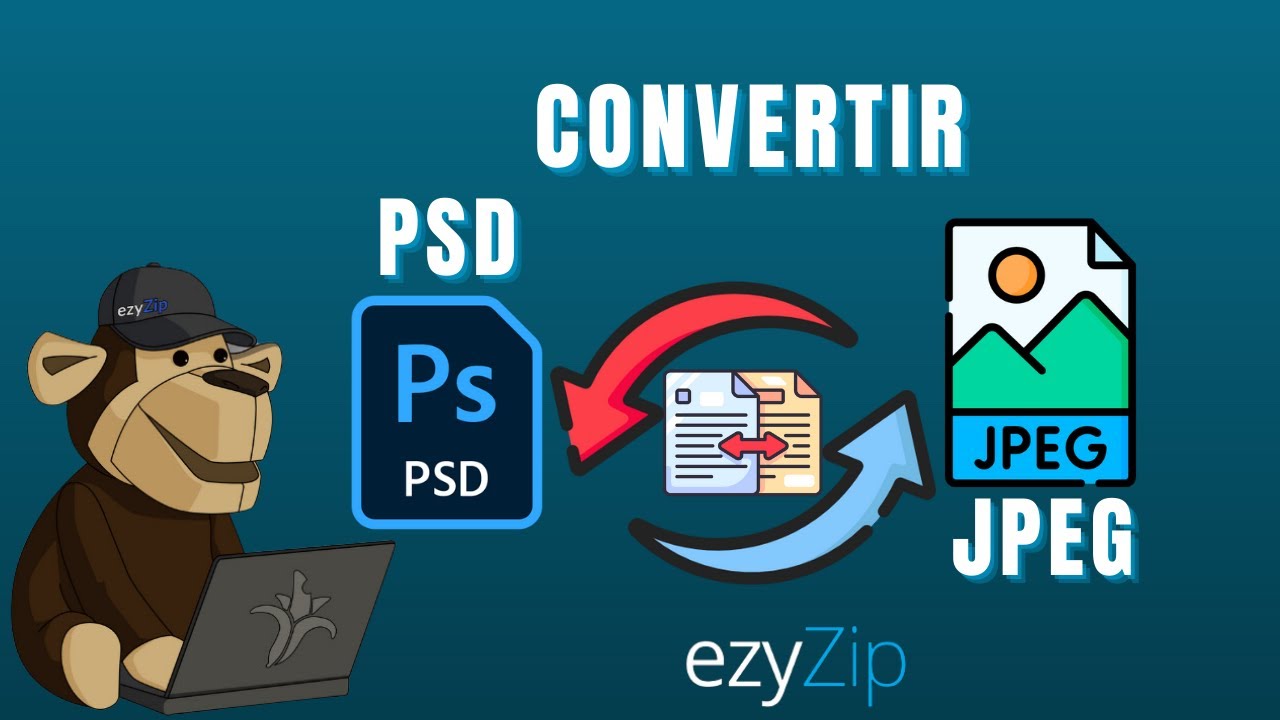Convertissez PSD en JPEG en ligne (Rapide !) - ezyZip