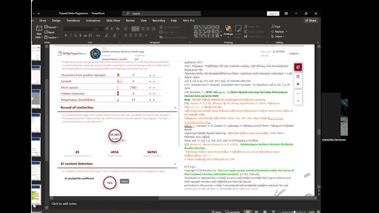 UMSIDA Adakan Online Literacy Class: “StrikePlagiarism, Aplikasi Canggih untuk Cek Plagiarisme ...