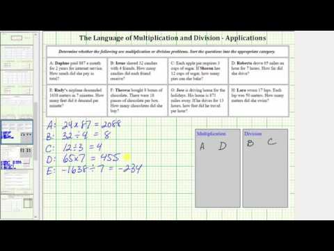 Write and Determine Products and Quotients To Solve Problems | Math Help from Arithmetic through ...