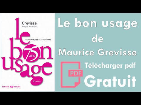 Le bon usage de Maurice Grevisse – frenchpdf