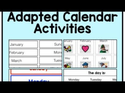 Autism Awareness and Help - Functional Mathematics Adapted Calendar ...