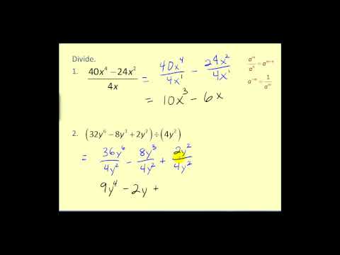 Dividing by a Monomial – Easy Peasy All-in-One High School