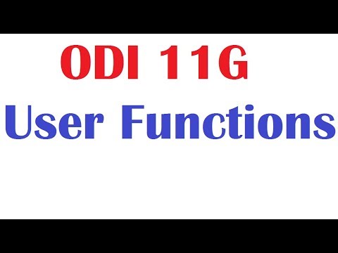 User functions in ODI – ODI
