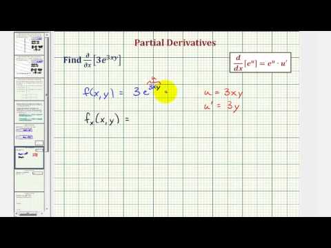 Ex: Determine a Partial Derivative Function of an Exponential Function of Two Variables | Math ...
