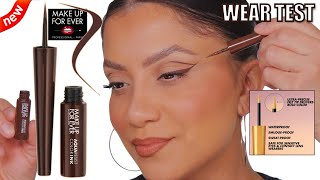 *new* MAKE UP FOR EVER AQUA RESIST COLOR WATERPROOF EYELINER + ALL DAY WEAR TEST | MagdalineJanet