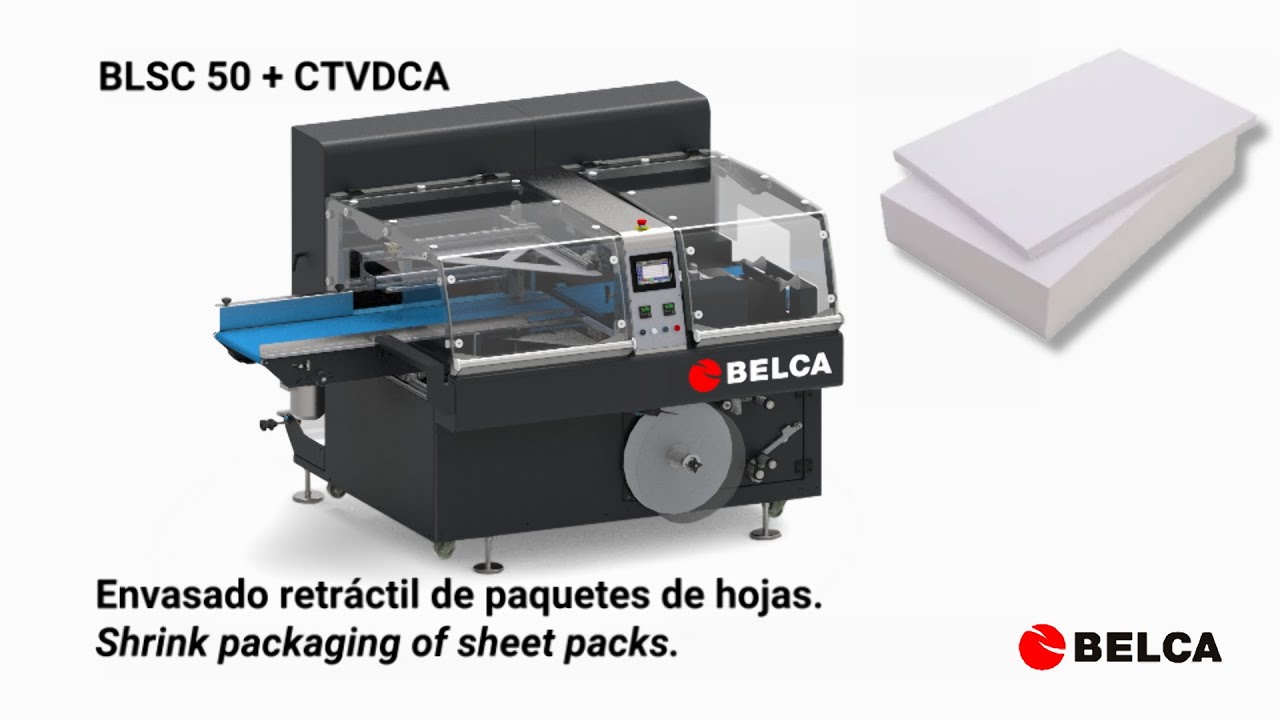 Shrink packaging of groups of sheets in BLSC 50 and CTVDCA - BELCA
